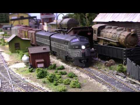 HO SCALE: BC&W layout with New York Central units. - YouTube