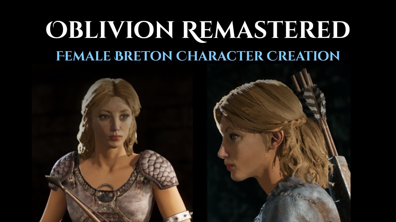Oblivion Remastered | Pretty Female Breton Character Creation - YouTube