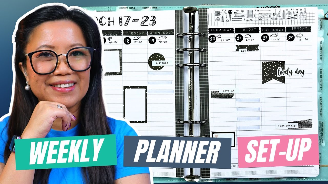 Weekly Planner Setup | Making Planning Fun, Joyful & Mindful | Day 17/ ...