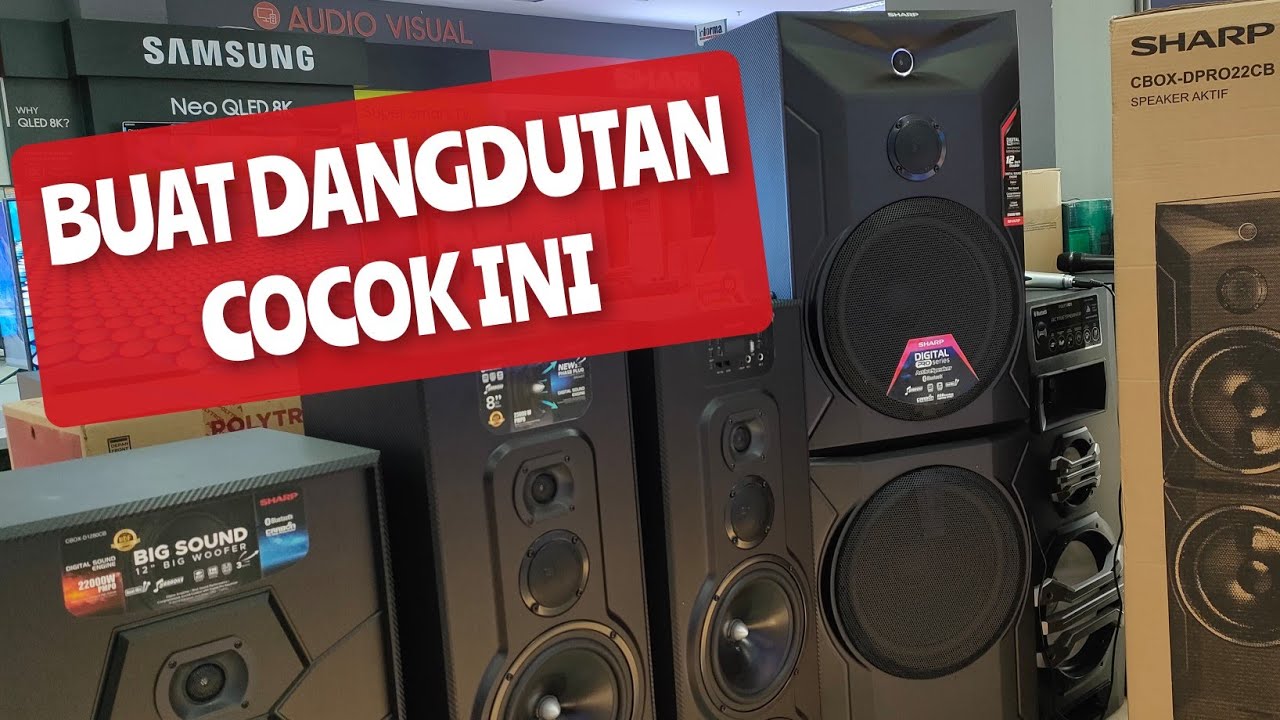 REVIEW SPEAKER ACTIVE SHARP TYPE DPRO22CB - YouTube