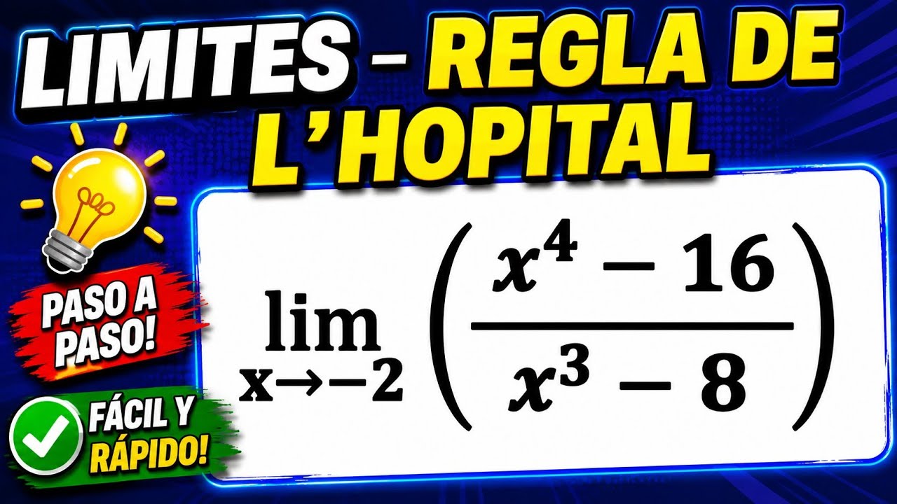 Regla de L'Hôpital - CÁLCULO DE LÍMITES - YouTube