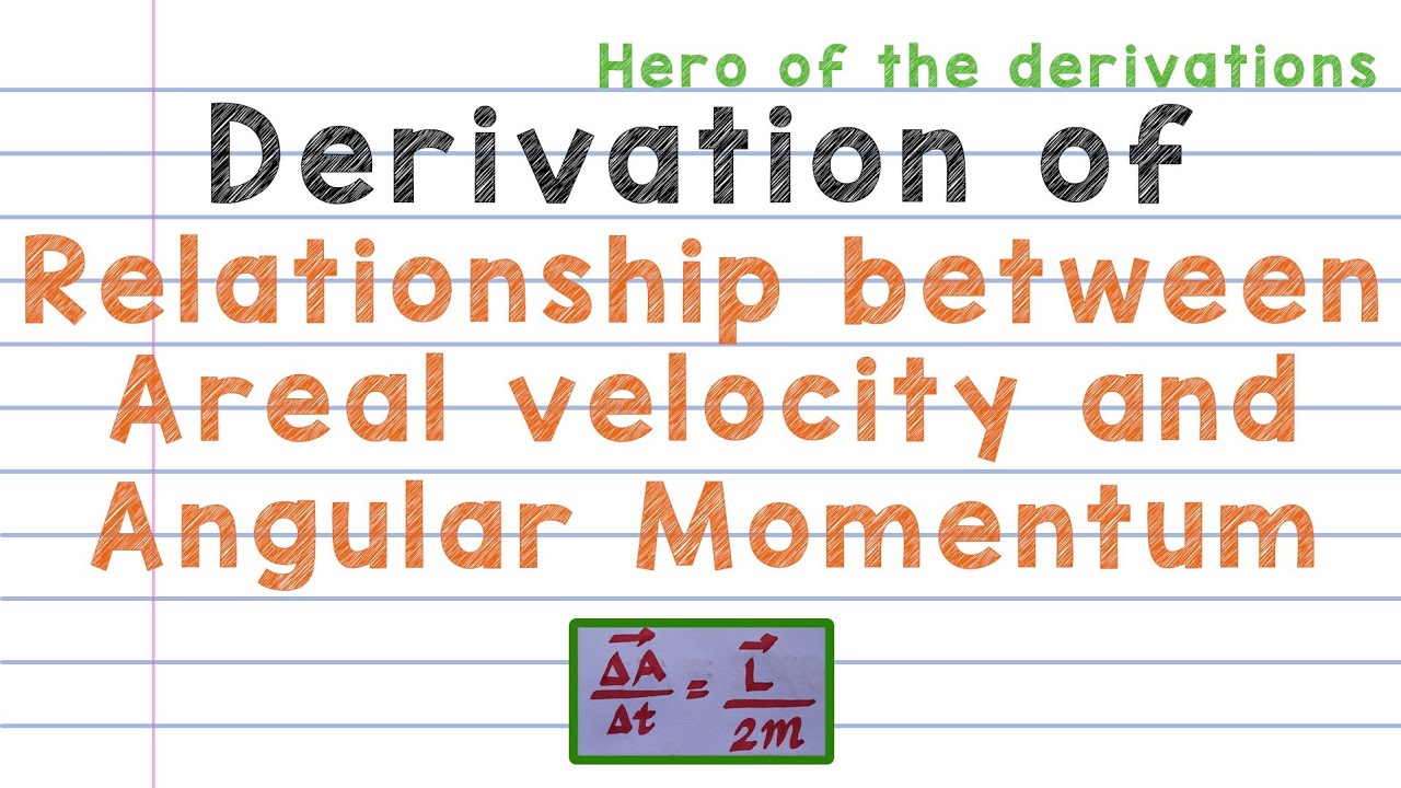 Derivation of relationship between Areal velocity and Angular momentum ...