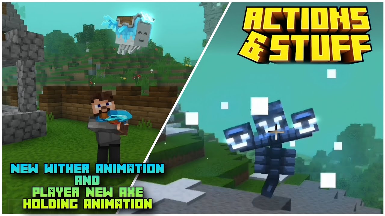 Minecraft Actions and Stuff 1.5 New Wither And Player New Axe Animation ...