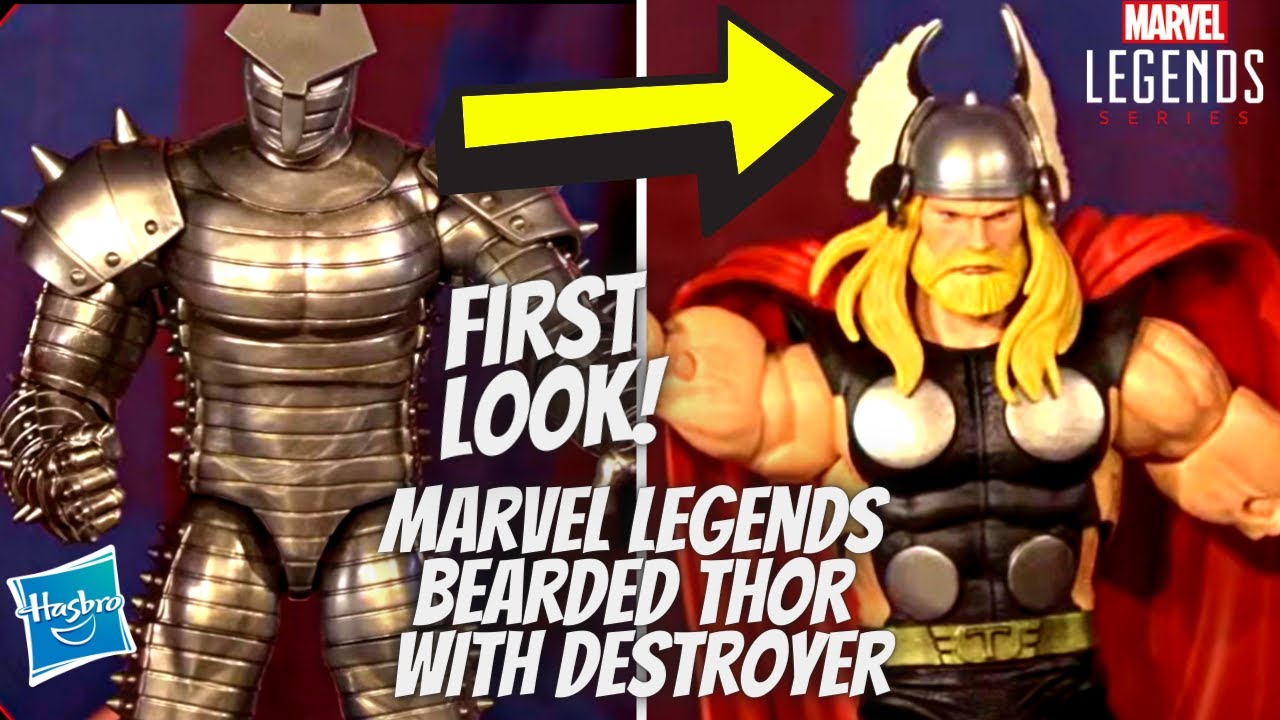 Marvel Legends Bearded Thor With Destroyer Figures First Look!! Hasbro ...