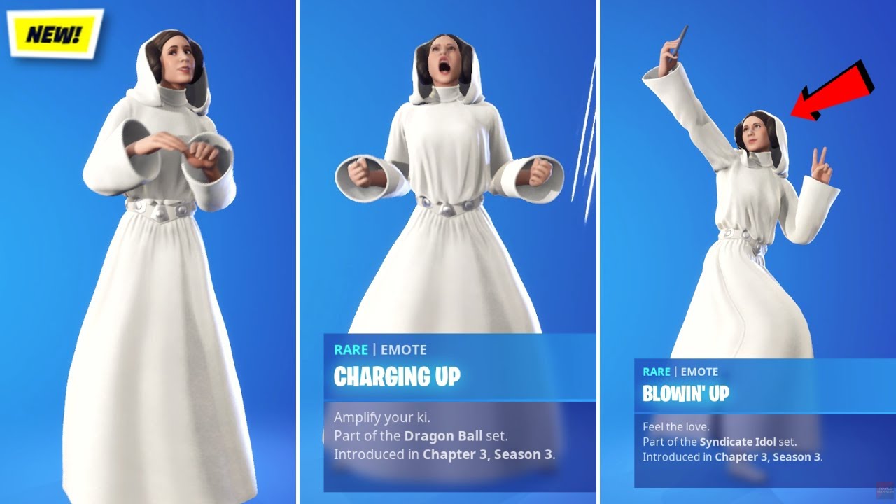 All Princess Leia Face Reactions in Fortnite 🔥 - YouTube