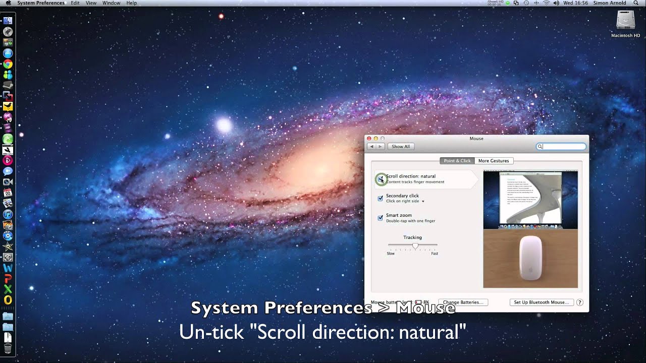 How to Change Scroll Direction in Mac OS X 10.7 Lion - YouTube