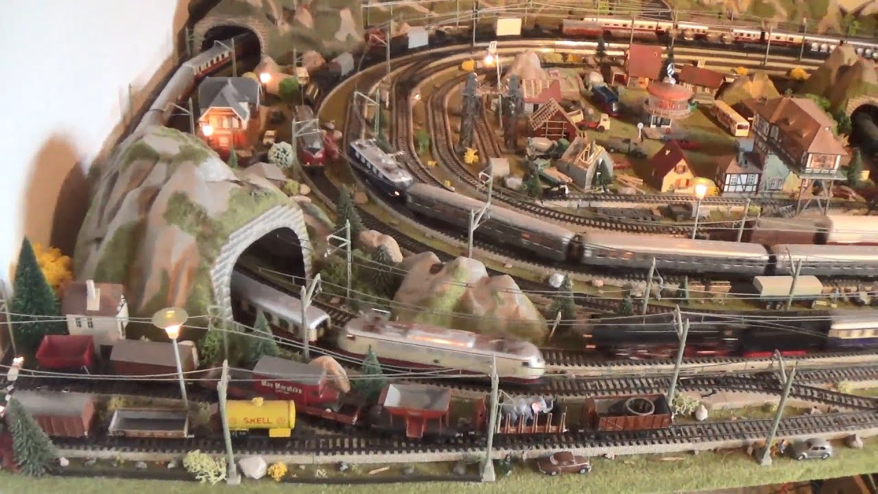 Märklin H0 M-Gleis Nostalgie Anlage , Deutsche Bundesbahn um 1967 ...