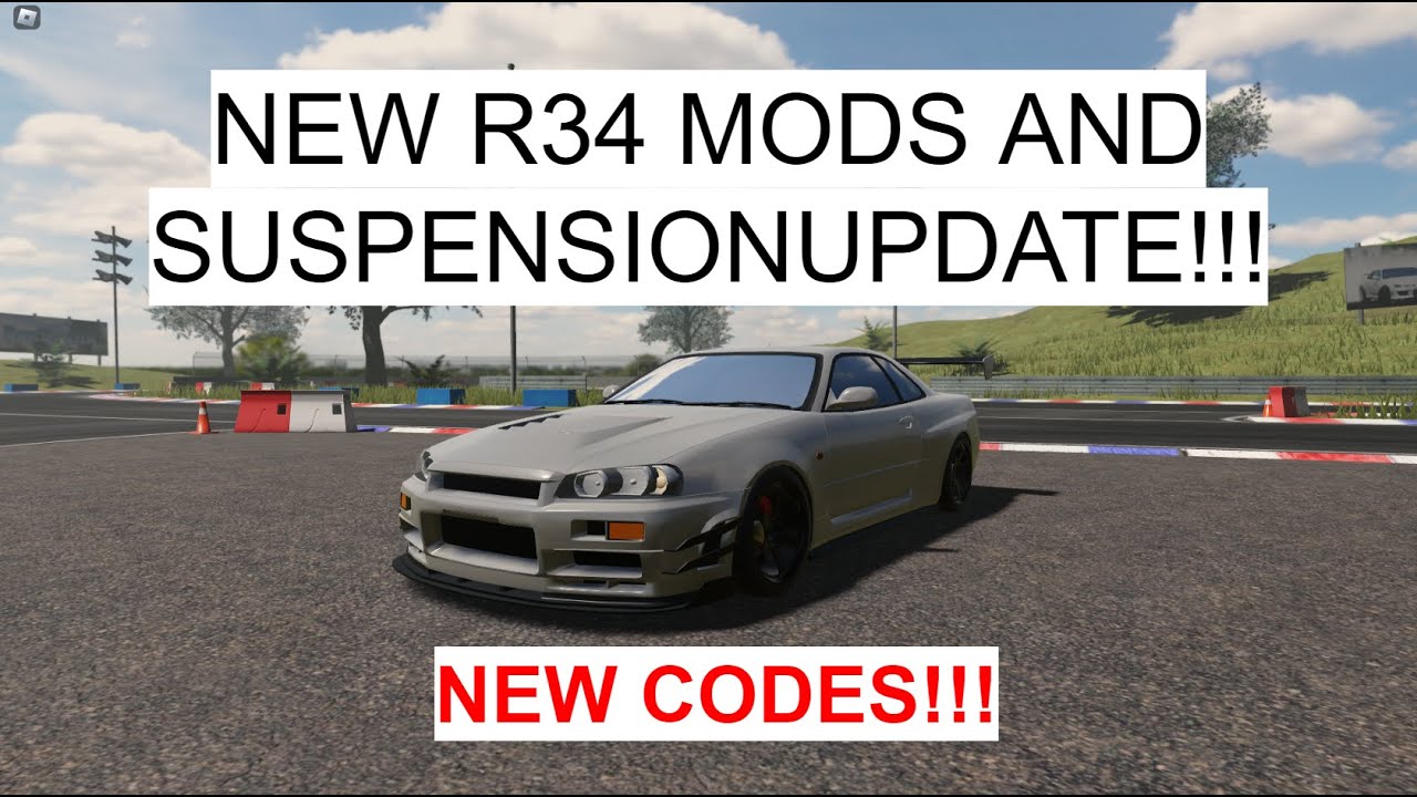 MORE CODES!!! GTR R34 mods and suspension update! Roblox Prodigy Drift ...