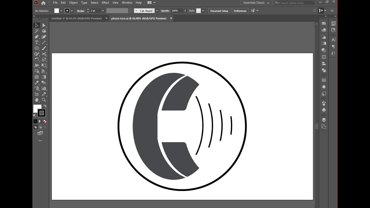 How to Draw Phone Icon || method 01 - YouTube