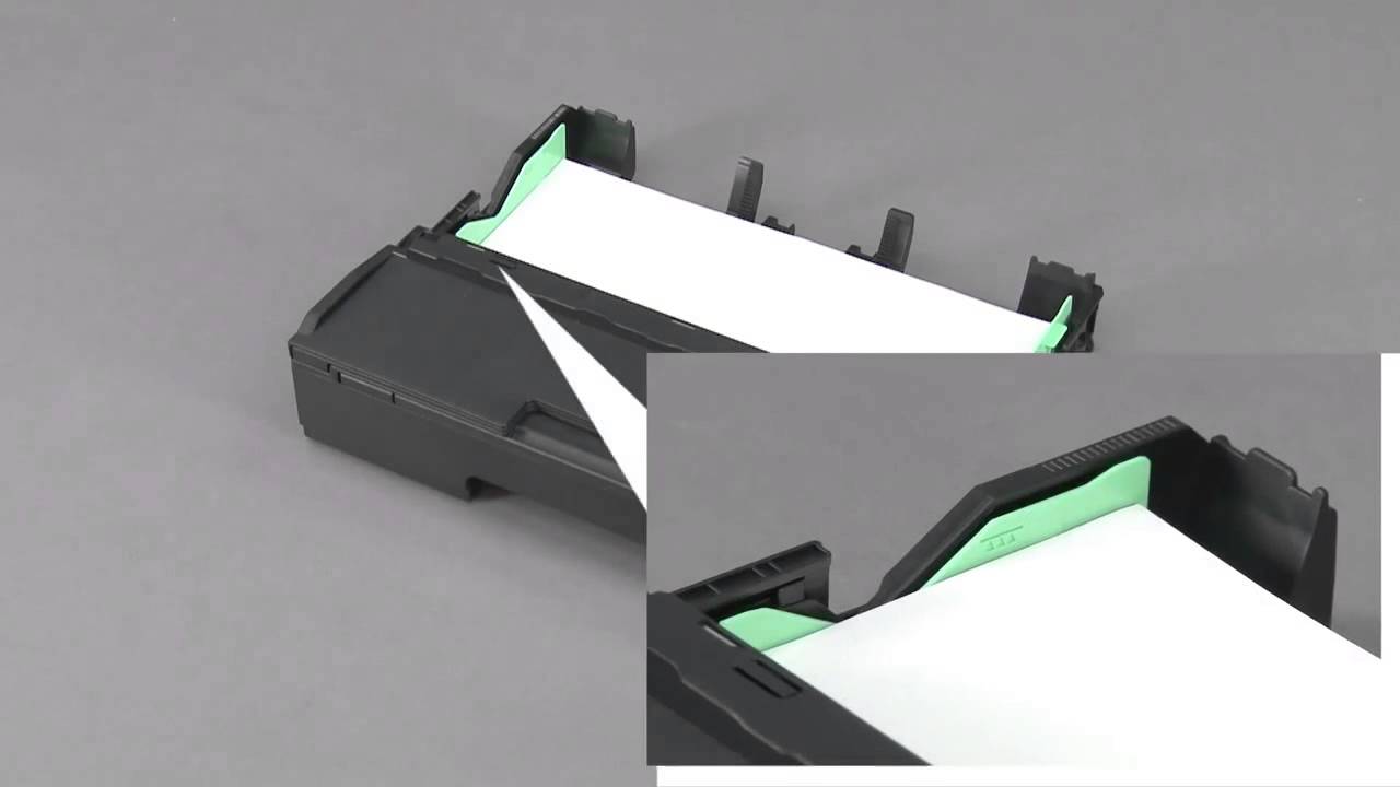 Load Letter paper in Tray1 Brother MFJ5720DW - YouTube