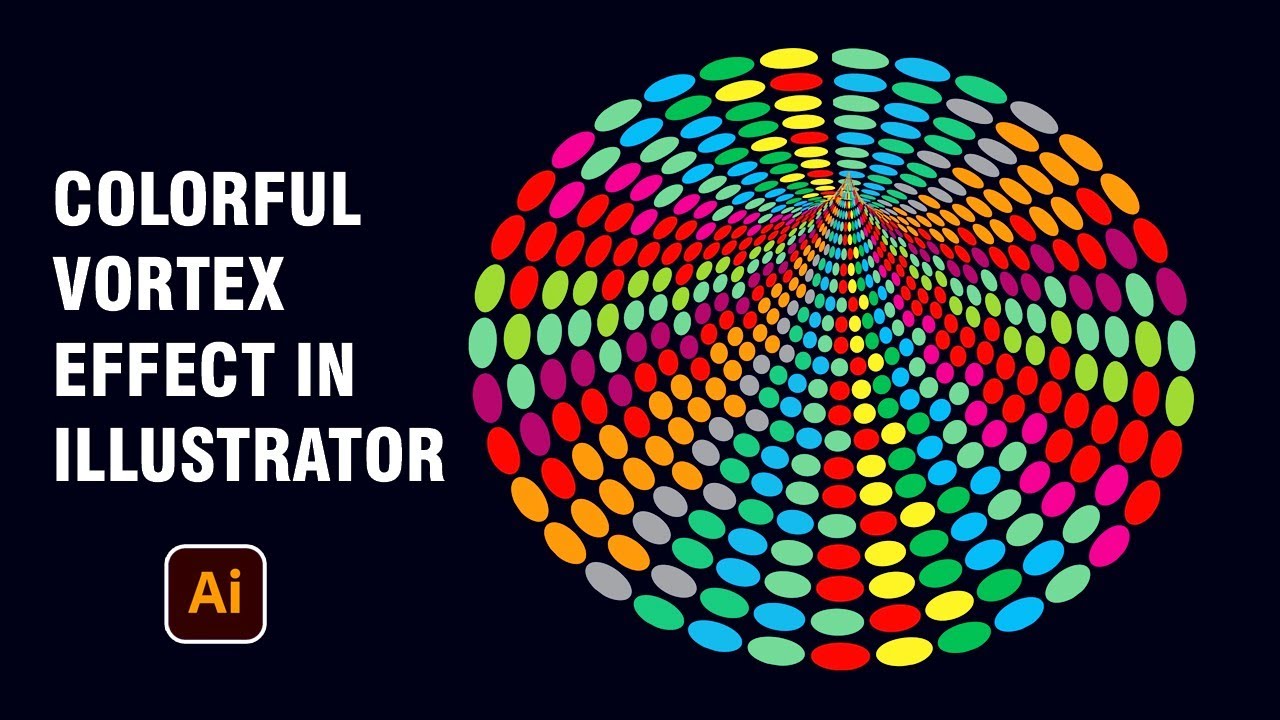 Colorful vortex effect in illustrator tutorial - YouTube