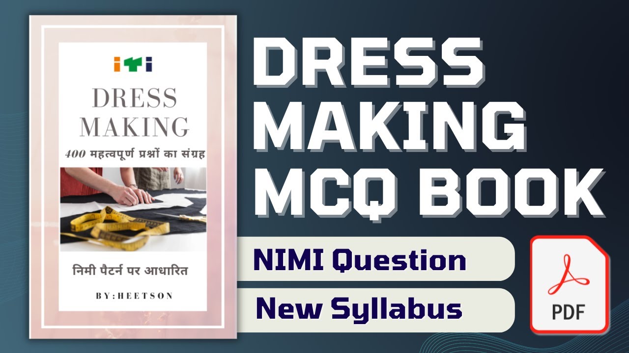 ITI Dress Making Book | NIMI MCQ Bharat Skill Question Bank in Hindi ...
