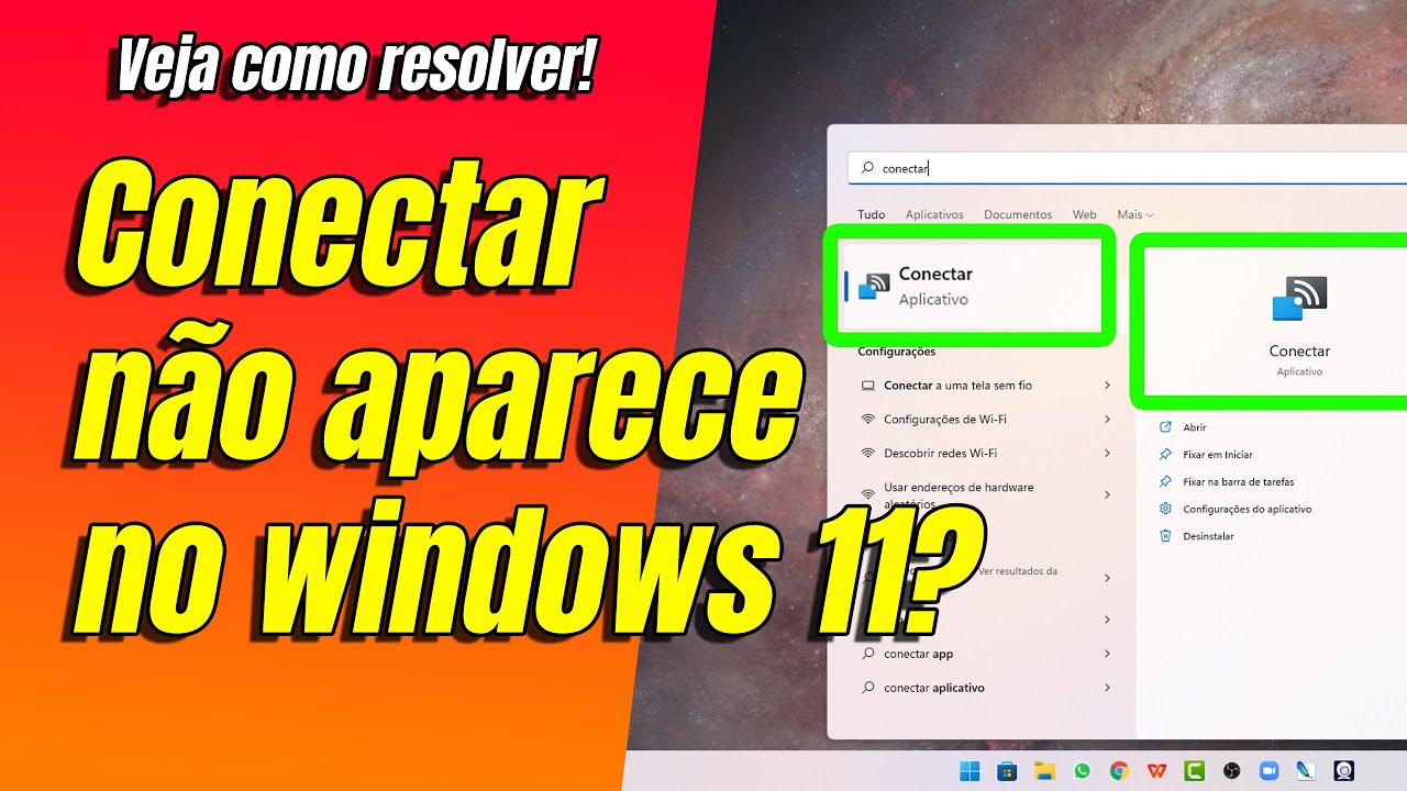 🔴 CONECTAR não aparece no Windows 11? Veja como resolver! - YouTube