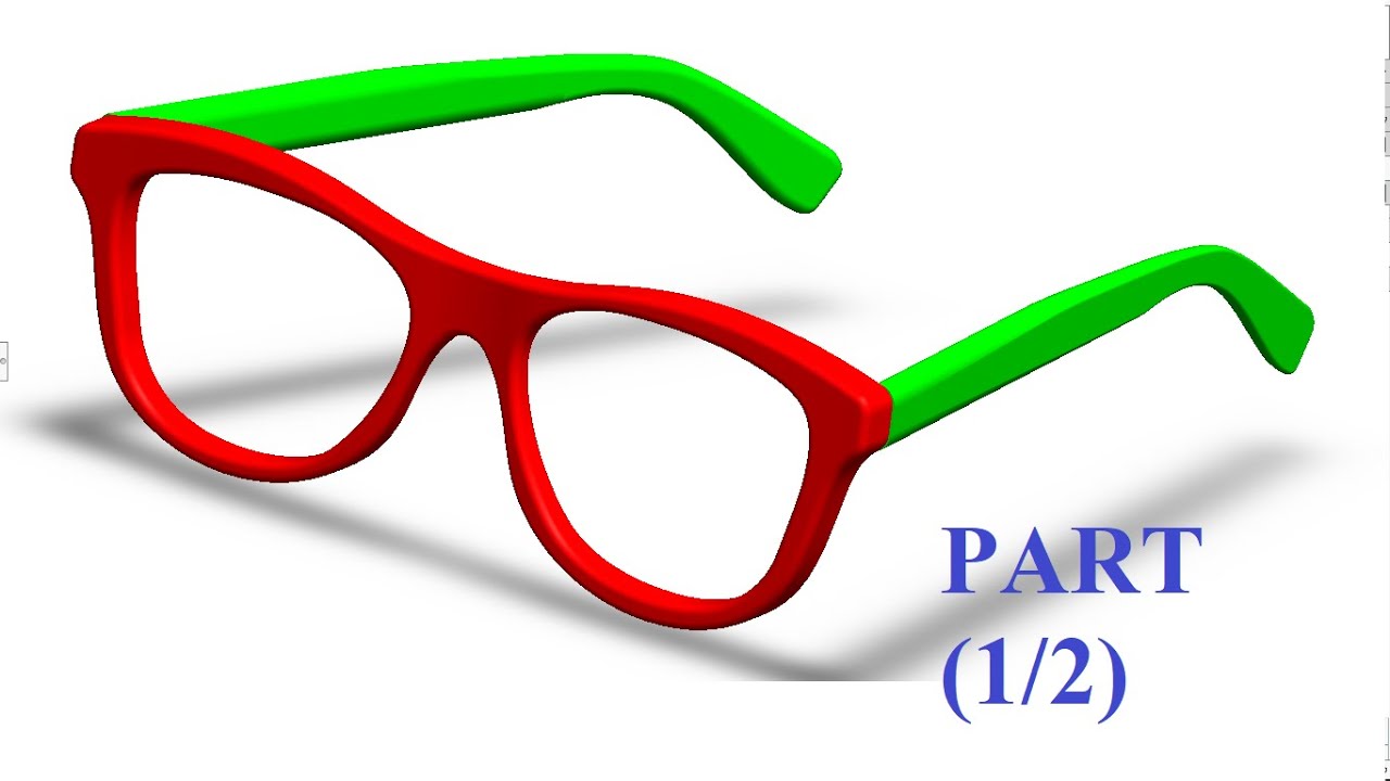「DESIGN 80」 Glasses (1/2) - solidworks tutorial - YouTube