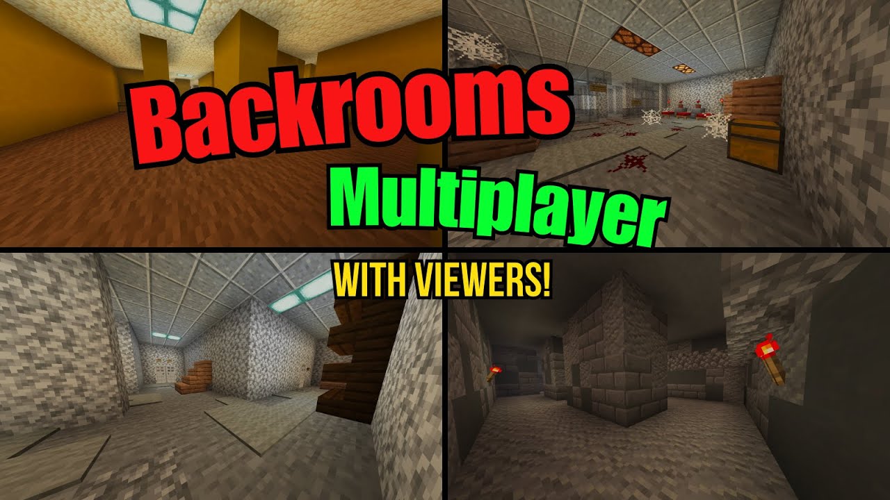Minecraft Backrooms Multiplayer LIVE WITH VIEWERS!! | Hypixel Housing ...