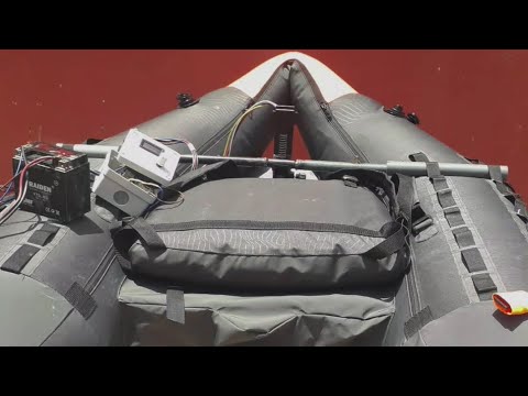 Minn kota Trolling motor with float tube FTLB-5 V2 - YouTube