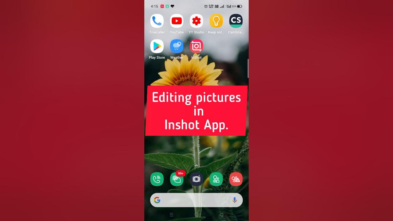 Adding text in a picture by using Inshot App. - YouTube