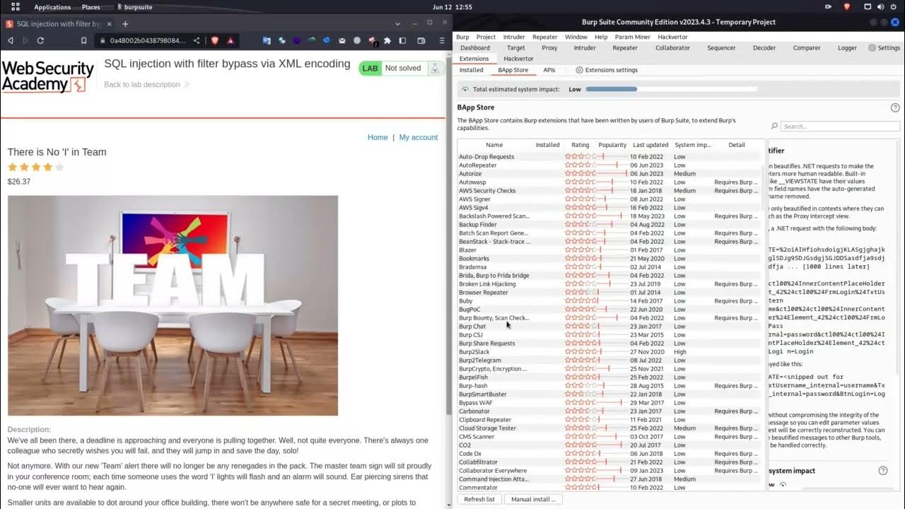 SQL Injection filter bypass via on XML encoding | - YouTube
