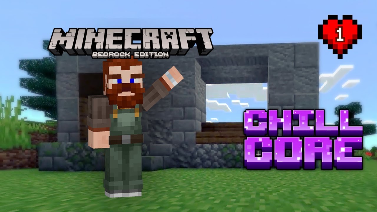 Chillcore E01 | Minecraft Bedrock Hardcore Survival Longplay | No Commentary | Surviving Days 1 ...