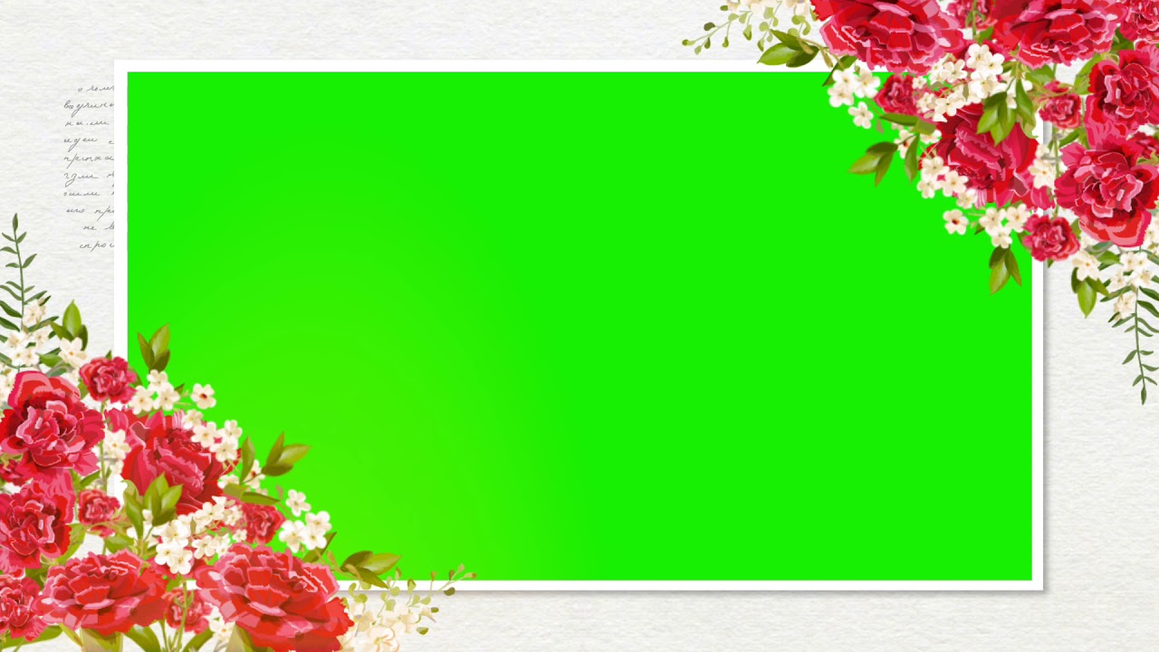 #Flowers_Frame Flower Photo Frame Greem Screen || N K Green Studio ...
