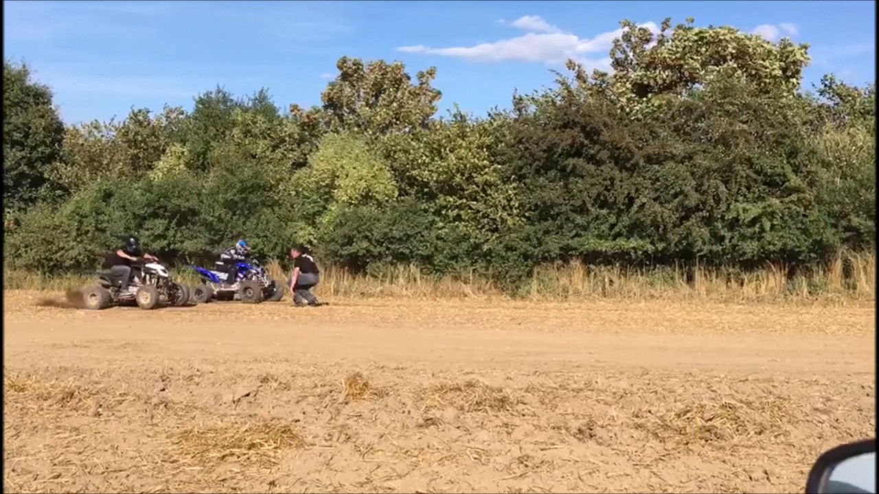 Yamaha YFM 700 Raptor Drag Race bashing - YouTube