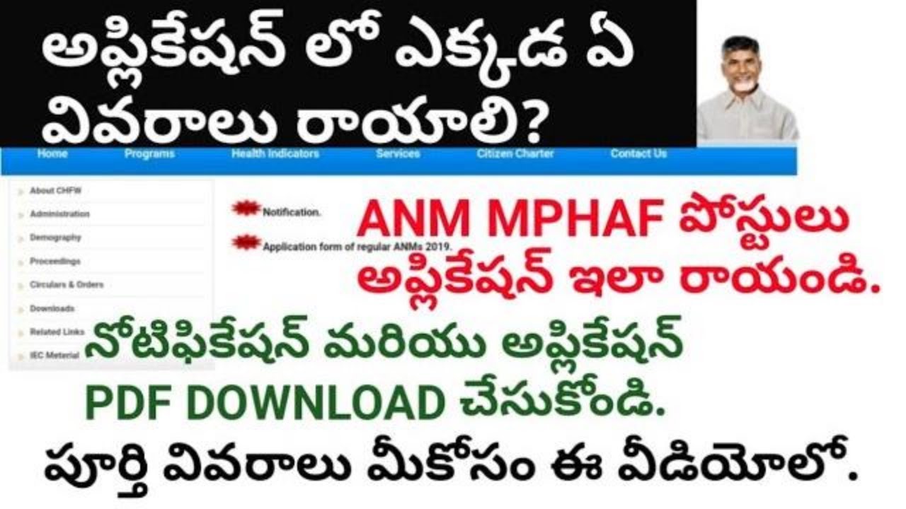 Ap anm mpha application process | ap anm mpha notification 2019 | ap ...