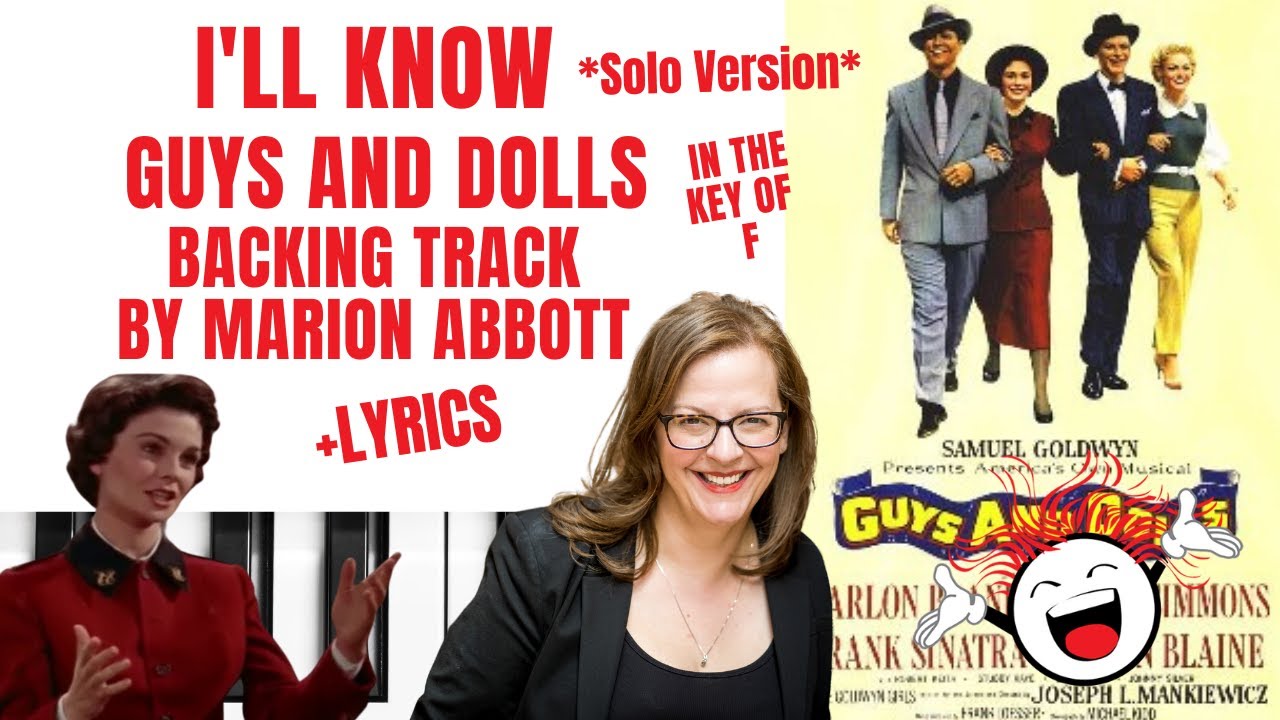 I'll Know *Solo Version* (Guys And Dolls) - Backing Track & Lyrics 🎹 *F ...