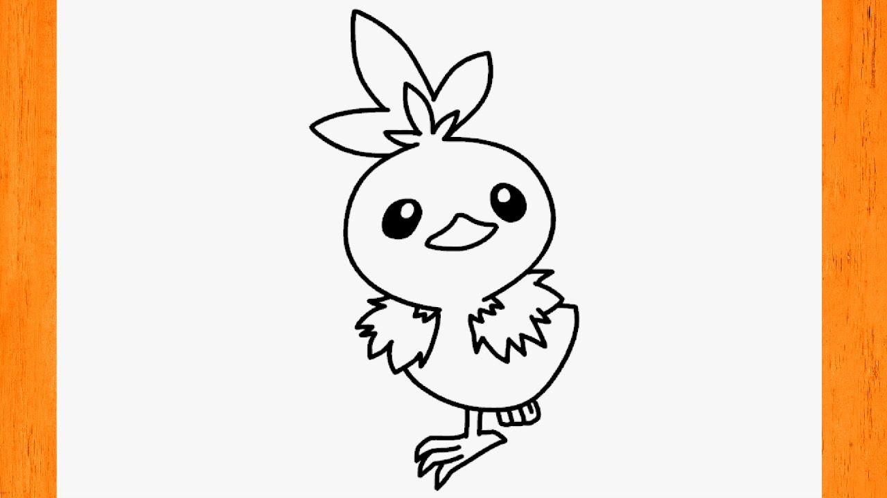 How to draw Pokemon Torchic - YouTube