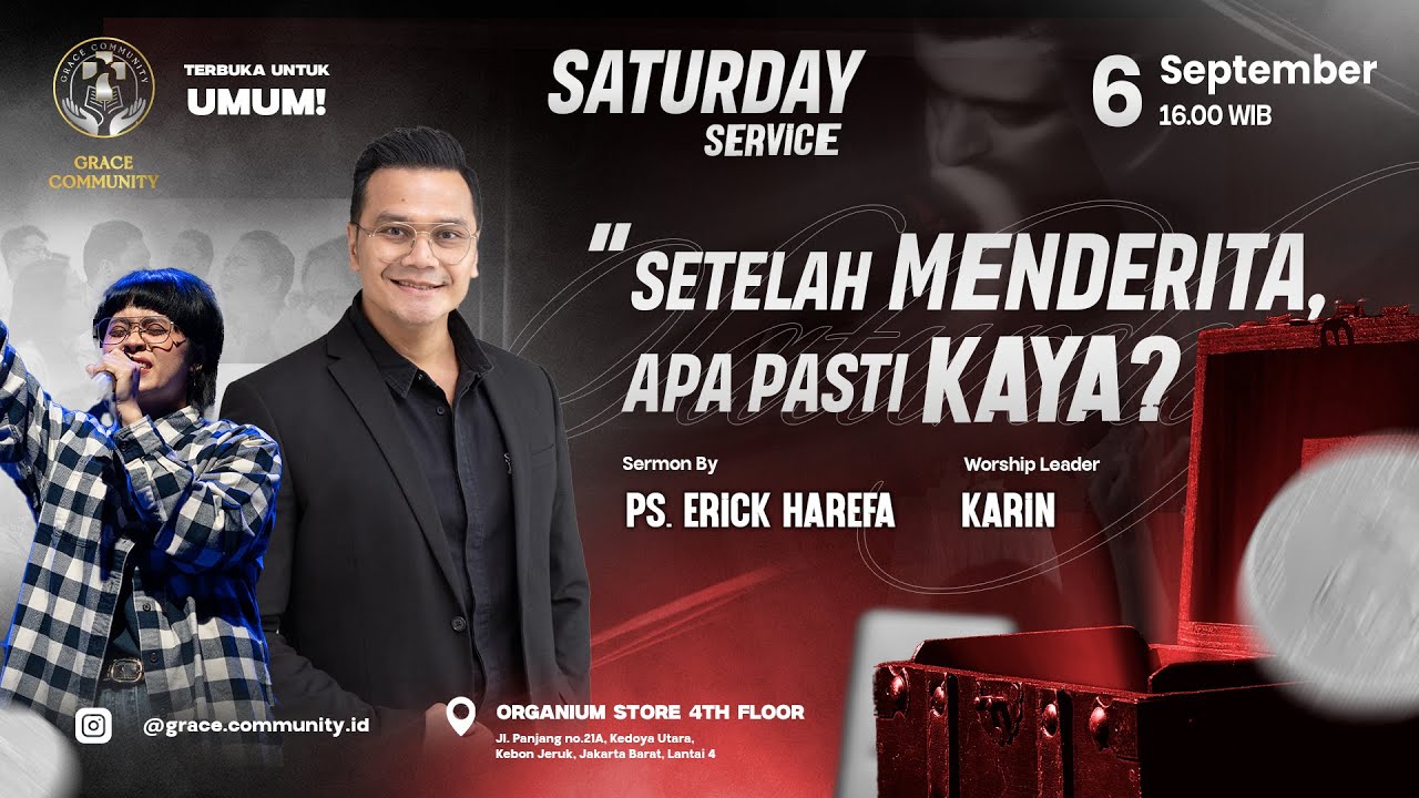 LIVESTREAMING🔴 "SETELAH MENDERITA, APA PASTI KAYA?" - Ps. Erick Harefa ...