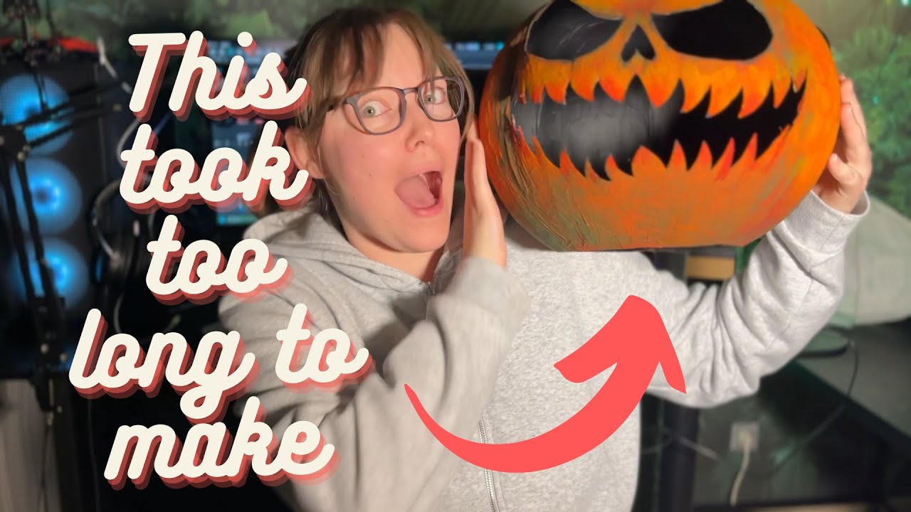Paper Mache Pumpkin Head DIY - YouTube