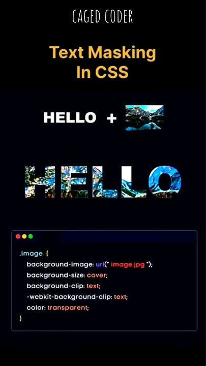Text Masking Using Css Webdevelopment Html Css Htmlcss Webdesign Webdev Youtube
