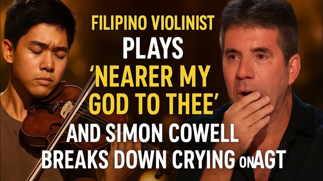 Filipino Violinist Plays Nearer My God to Thee And Simon Cowell Breaks ...