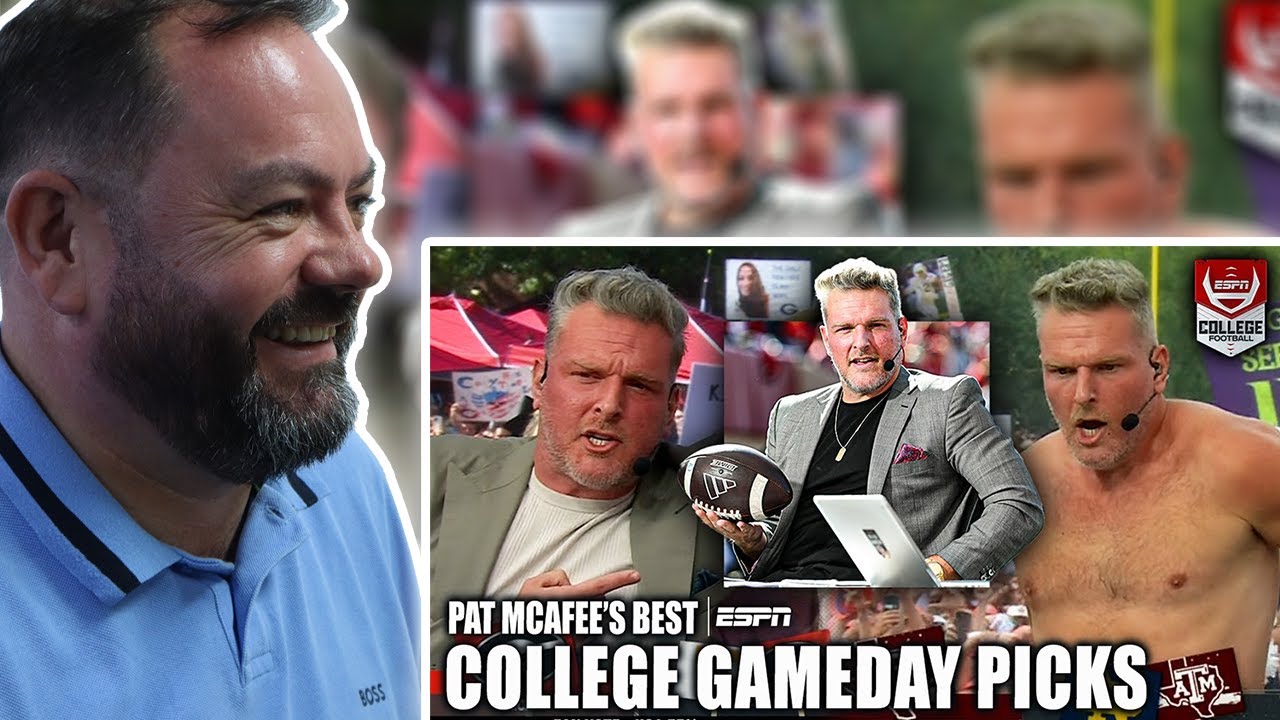 BRITS React to The BEST Pat McAfee College GameDay picks from the 2024 ...