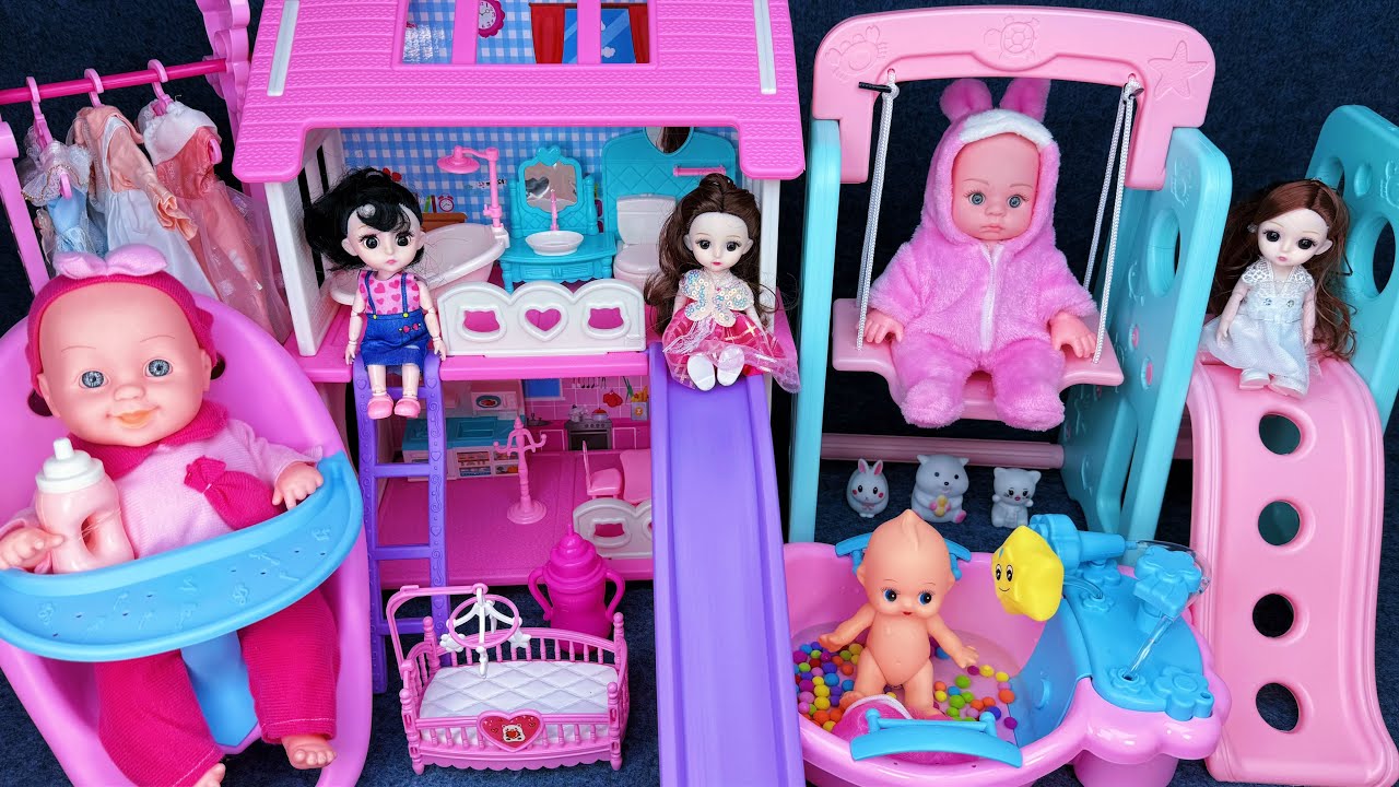14 Minutes Satisfying with Unboxing Princess House Set, Swing&Slide ...