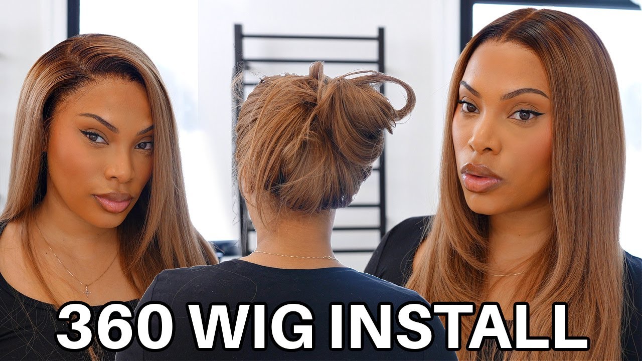 HOW TO EASILY INSTALL A 360 LACE WIG| GLUELESS INSTALL | BEGINNER ...