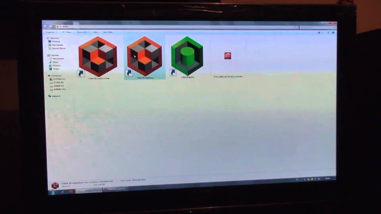 AMD HD3D Technology Test with Panasonic 3D HDTV (TriDef) - YouTube