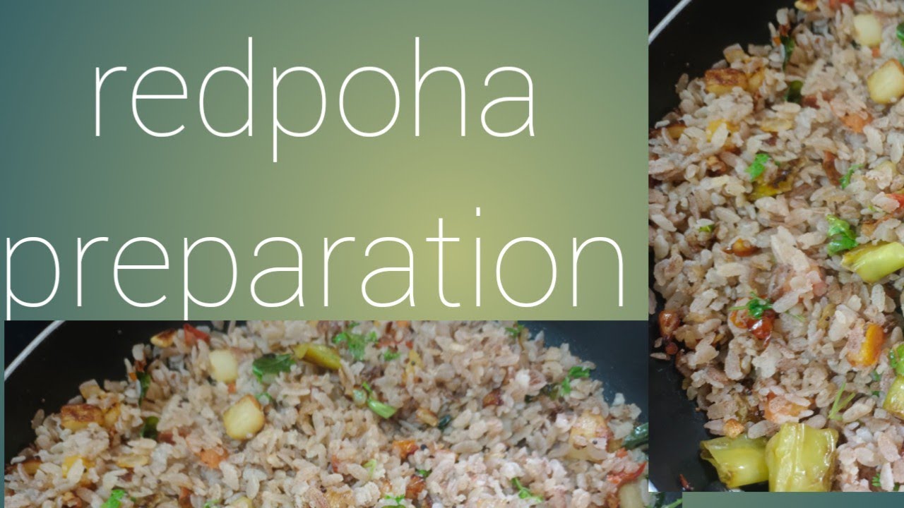 Red Poha preparation - YouTube