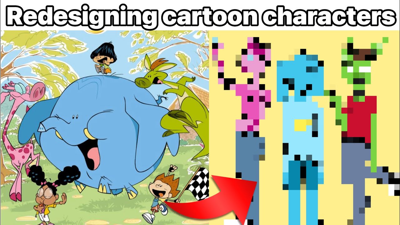 Redesigning My big big friend characters! - YouTube