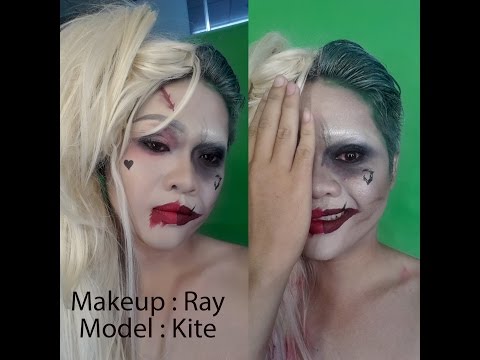 Harley Quinn & Joker Half Face Makeup Tutorial