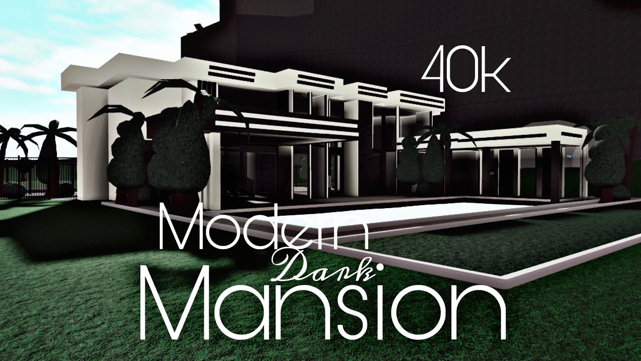 Bloxburg:40k Modern Mansion House Build | Exterior @FairyBuilds - YouTube