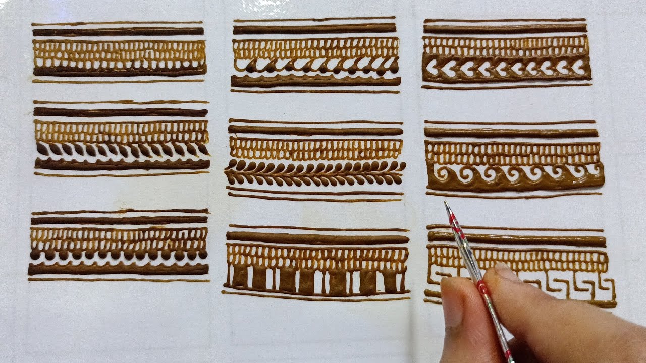 Mehndi Classes Day 14 || Learn Detailed bridal border mehndi with ...