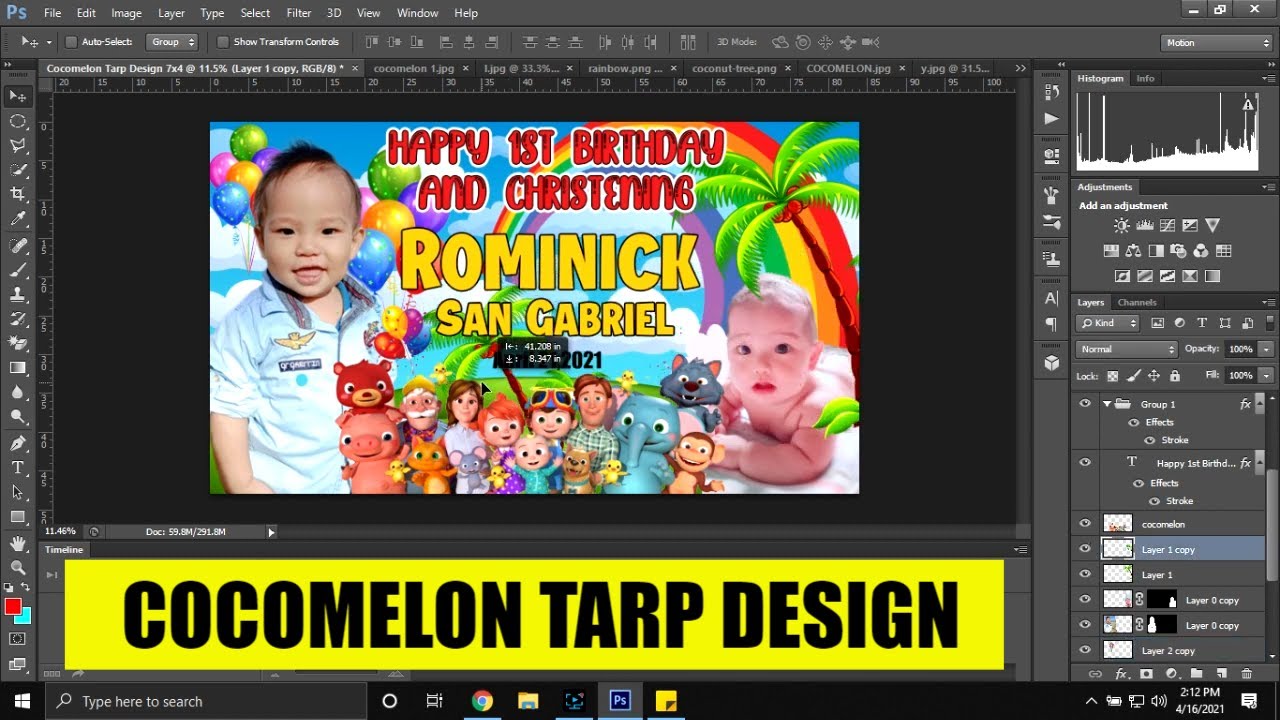 Full Duration - Birthday and Christening Cocomelon Tarpaulin Design ...
