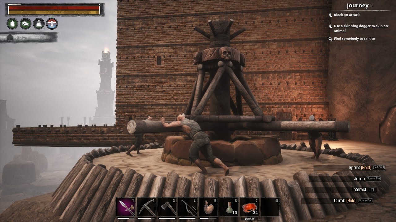 Building my own wheel of pain and getting thralls, Conan exiles playing ...