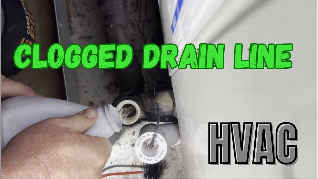 Clogged A/C drain line. - YouTube