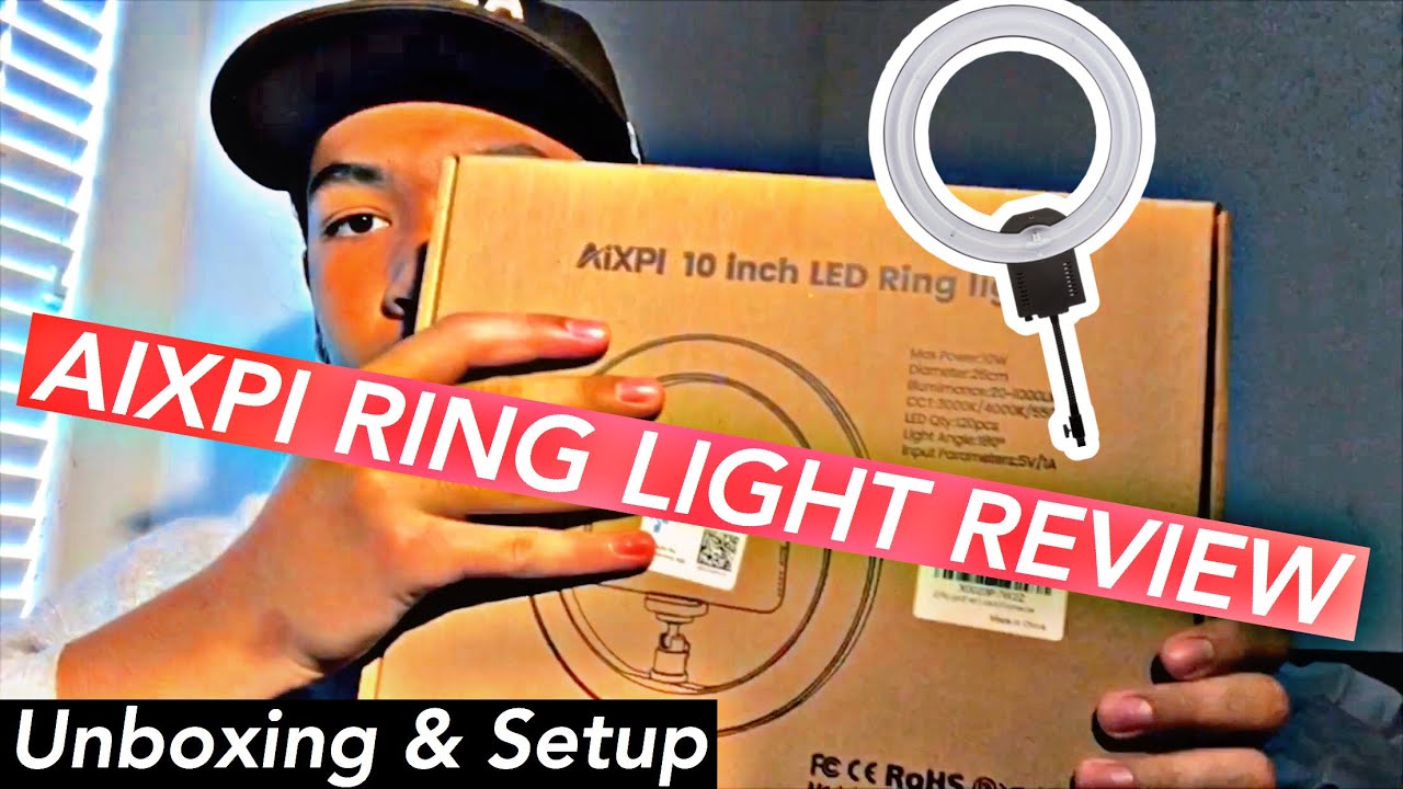 AIXPI Ring Light Review! Unboxing & Setup - YouTube