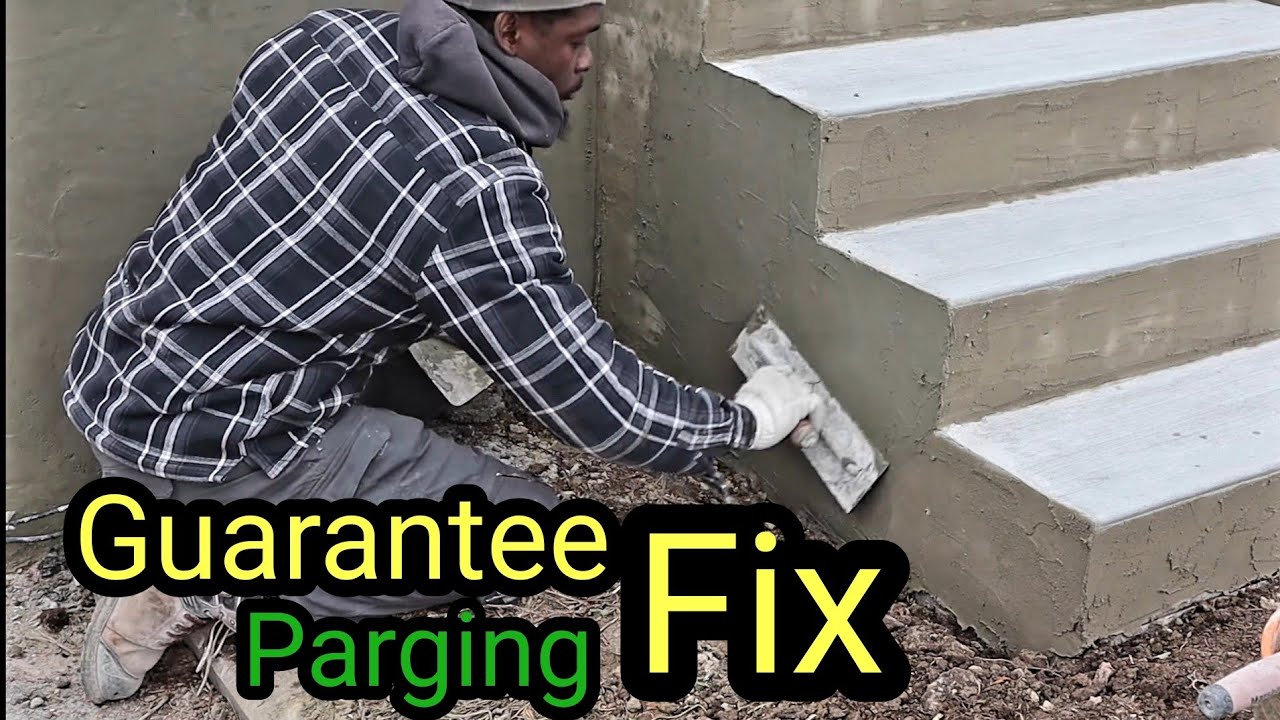 Parging Guarantee Fix - Concrete Block , DIY - YouTube