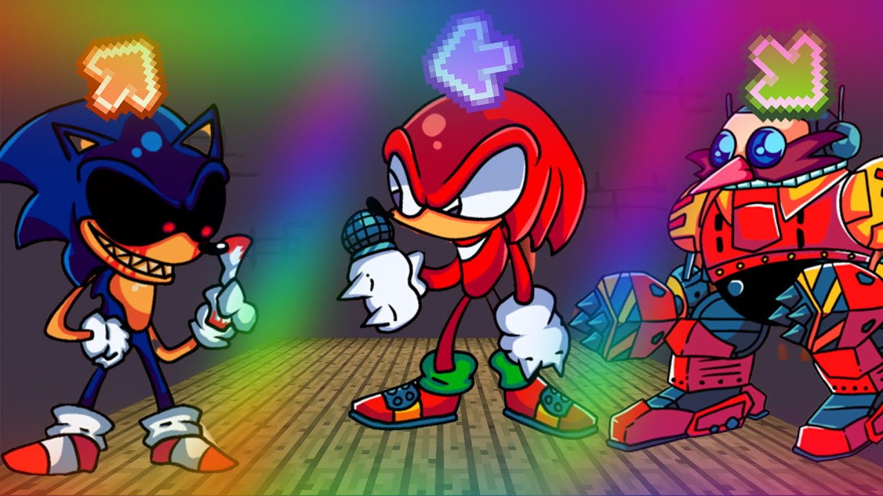 FNF Character Test SONIC EXE ROBOTNIK KNUCKLES | NOOB VS PRO VS HACKER ...