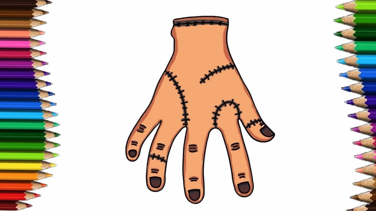 How to draw THING from WEDNESDAY | Step by step - YouTube