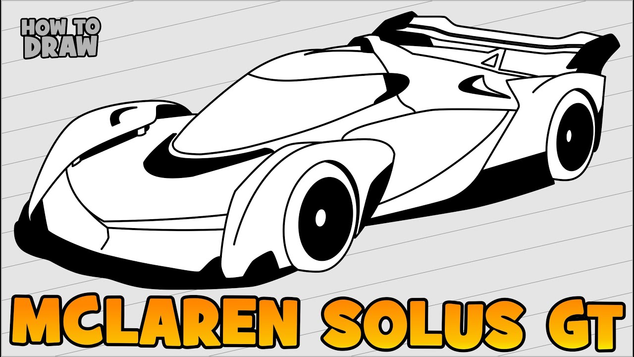 How to draw hypercar McLaren Solus GT - YouTube