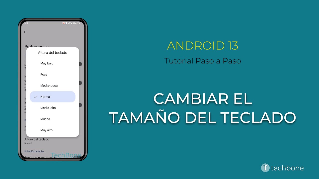 Cambiar el Tamaño del Teclado [Android 13] - YouTube